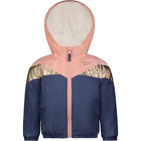 Oshkosh B'gosh Little Girls' Midweight Fleece Transitional Jacket, Navy ...