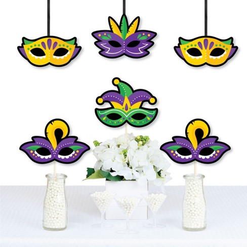 Big Dot Of Happiness Colorful Mardi Gras Mask - Decorations Diy ...