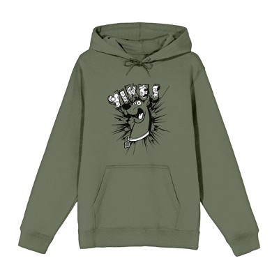 Scooby-Doo Yikes Adult Olive Long Sleeve Hoodie-XS : Target