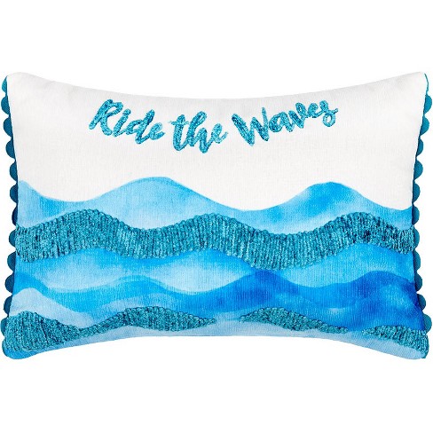 The Lakeside Collection Coastal-inspired Accent Pillows - Ride The Wave ...