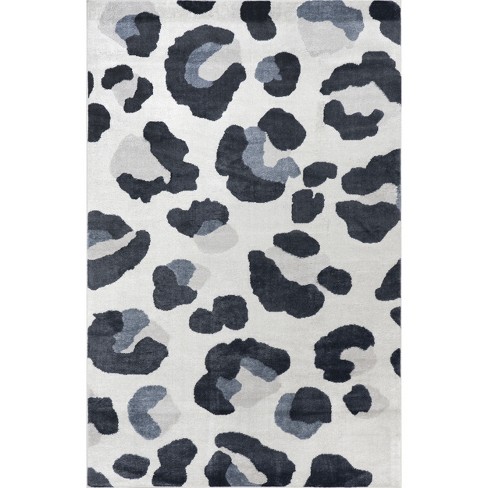 Nuloom Shakira Modern Leopard Area Rug 8x10, Light Gray : Target