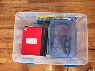 Sterilite 54 Qt Gasket Box, Stackable Storage Bin With Latching Lid And ...