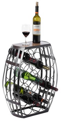 Twine Pyramid 6 Bottle Wood Wine Rack, Holds 6 Standard Wine Bottles ...
