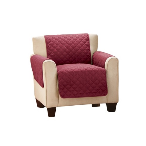 Collections Etc Reversible Quilted Furniture Cover Chair Burgundy/taupe ...