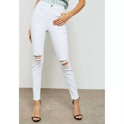 Women's High Rise Ripped Jamie Moto Skinny Jeans - Topshop : Target
