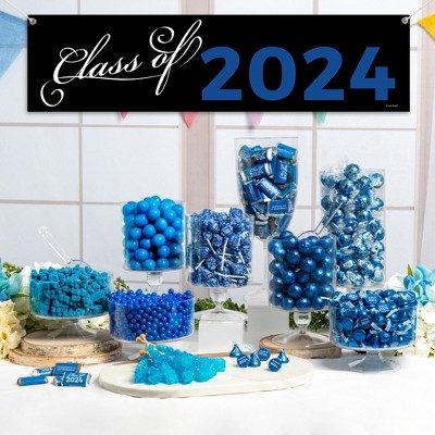 Blue Graduation Candy Buffet Class Of 2024 Banner & Party Favors By ...