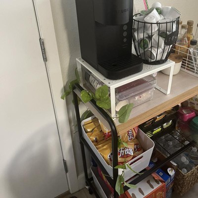 Storage Cart Black Metal With Natural Wood - Brightroom™ : Target