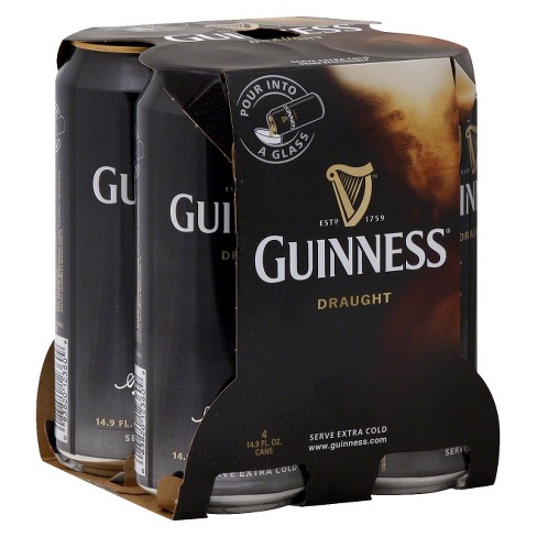 Guinness® Draught Beer - 4pk / 14.9oz Cans : Target
