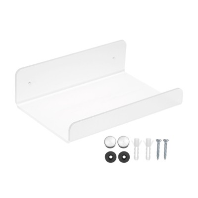 Unique Bargains Acrylic Clear Floating Wall Mounted Shelf For Bathroom ...