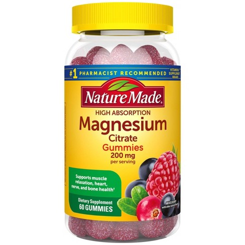 Nature Made Magnesium Citrate Gummies - 60ct : Target