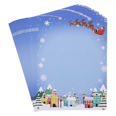 96-sheet Santa Letterhead Stationery Paper For Christmas Holiday ...
