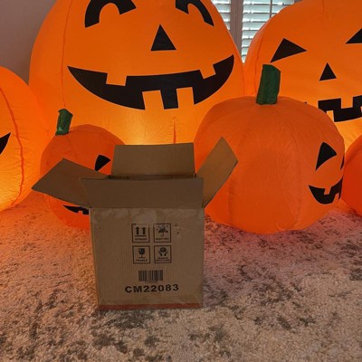 Costway 7.5' Halloween Inflatable 7 Pumpkins Patch W/led Light Outdoor ...