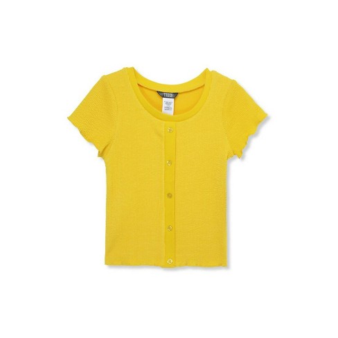Girl's Textured Button Front Top - Truce : Target