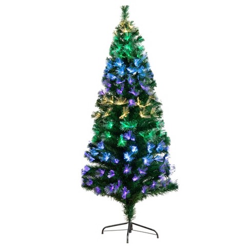 Nearly Natural 6-ft Pre-lit Fiber Optic Artificial Christmas Tree With ...
