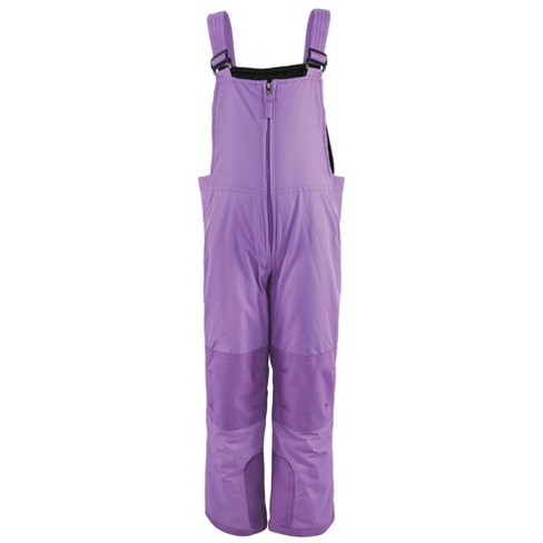 Hudson Baby Unisex Snow Bib Overalls, Solid Purple, 4 Toddler : Target