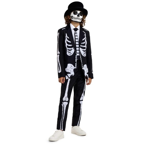 Suitmeister Boys Halloween Costume - Skeleton Costume Grunge Black : Target