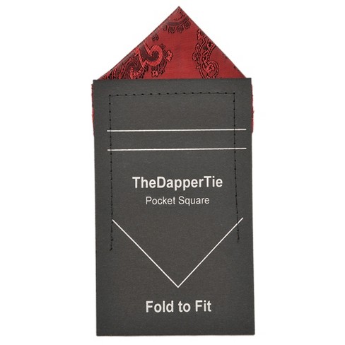 Thedappertie Men's Burgundy Paisley Triangle Pre Folded Pocket Square ...