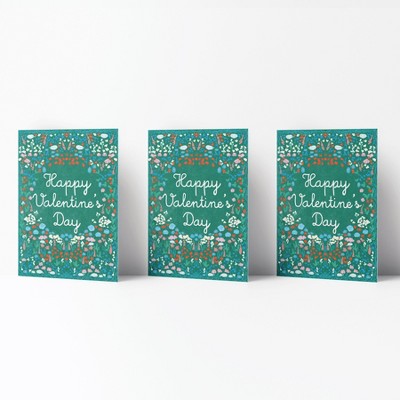 Love/friendship Greeting Card Pack (3ct) "garden Valentine" By Ramus ...