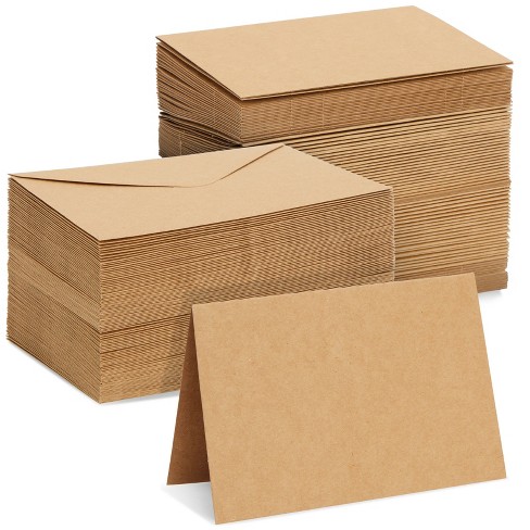 Sustainable Greetings 100-pack Kraft Paper Greeting Cards 4x6 In With ...