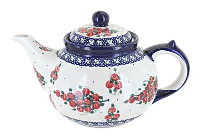 Blue Rose Polish Pottery Winterberry Teapot : Target
