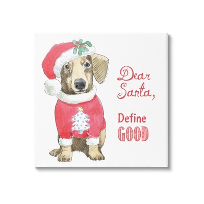 Stupell Industries Dear Santa Define Good Canvas Wall Art : Target