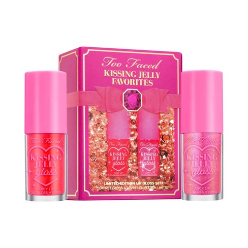 Too Faced Kissing Jelly Favorites Lip Oil Gloss Duo Gift Set - 0.3 Fl ...
