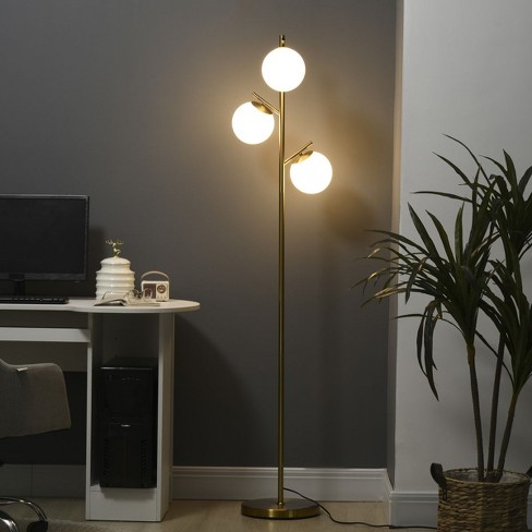 3 light Multi head Floor Lamps Tree Branch Floor Lamp Tree Standing Lamp For Bedroom With Globe Lampshade Steel Base bulb Not Included the Pop Home Target