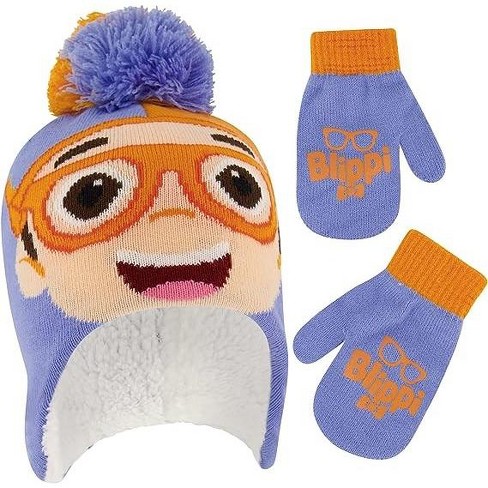 Blippi Toddler Boys Winter Beanie Hat And Mitten Set, Toddlers Ages 2-4 ...