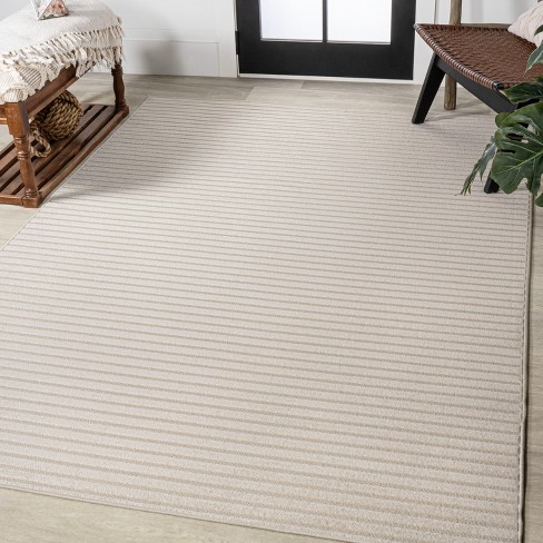 Jonathan Y Aarhus High-low Minimalist Scandi Striped Ivory/cream 5 Ft ...