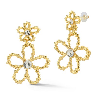 Sphera Milano Beaded Open Flower Dangle Earrings : Target
