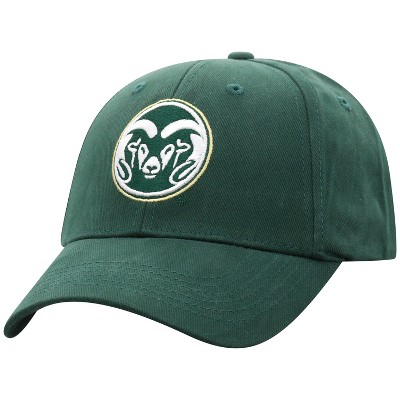 NCAA Colorado State Rams Cotton Baseball Hat: Adjustable Solid Green ...