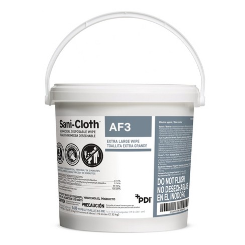 Sani-cloth Af3 Surface Disinfectant Cleaner 160 Count Pail 7-1/2 X 15 ...