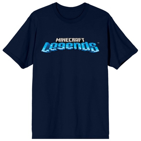 Minecraft Legends Logo Crew Neck Short Sleeve Navy Men's T-shirt : Target