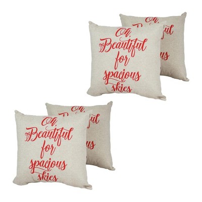 Spun Polyester 17-inch Outdoor Throw Pillows (set Of 4) Co-jo16-26-s4 ...