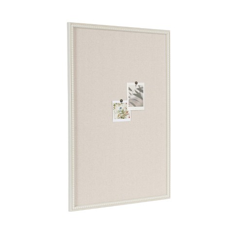 Kate And Laurel Makenna Rectangle Fabric Pinboard, 24x36, White : Target