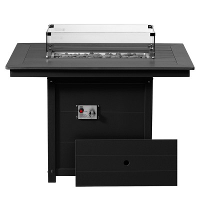 WestinTrends Helios 46" Modern Outdoor Patio Gas Propane Rectangular ...