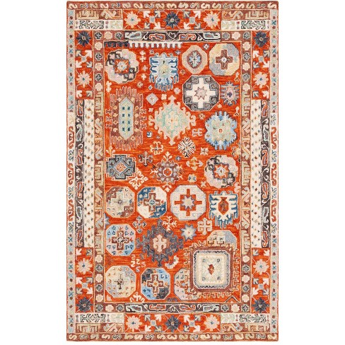 Aspen Apn305 Handmade Tufted Area Rug - Rust/ivory - 4' X 6' - Safavieh ...