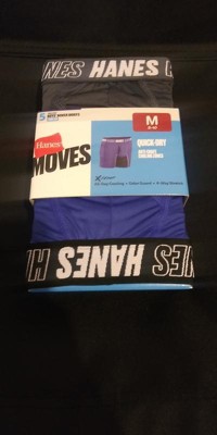Hanes Moves Boys' 5pk Anti-chafe Long Leg Boxer Briefs - Blue S : Target