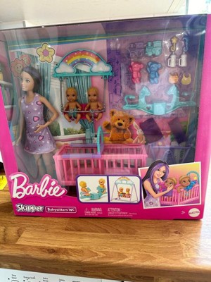 Barbie Skipper Babysitter Doll With Twin Nursery Playset & Accessories ...