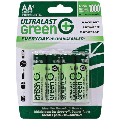 Ultralast® Green Everyday Rechargeables Aa Nimh Batteries, 4 Pk In ...