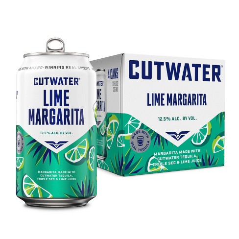 Cutwater Lime Tequila Margarita Cocktail - 4pk/355ml Cans : Target
