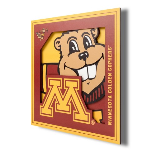 Ncaa Minnesota Golden Gophers 3d Logo Series Wall Art - 12"x12" : Target