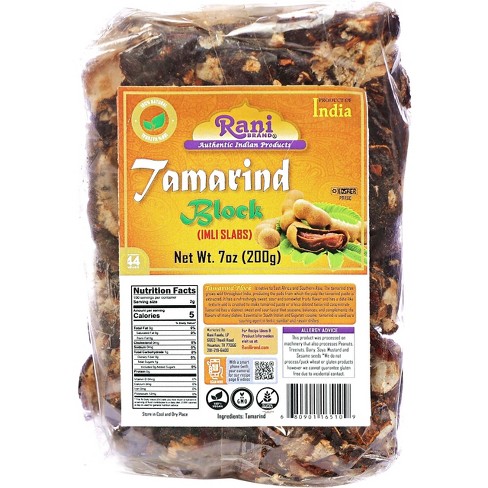 Tamarind Block (imli Slab) - 7oz (200g) - Rani Brand Authentic Indian ...