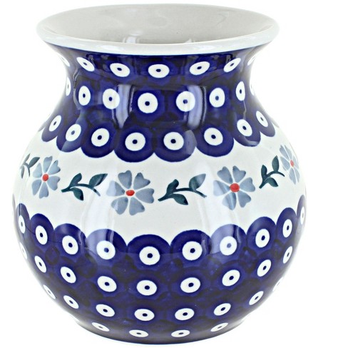 Blue Rose Polish Pottery Blue Violet Medium Vase : Target