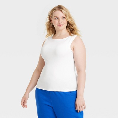 Women's Fitted Tank Top - Universal Thread™ White Xxl : Target