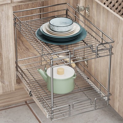 Lynk Professional Slide Out Cutting Board, Bakeware, And Tray Organizer ...