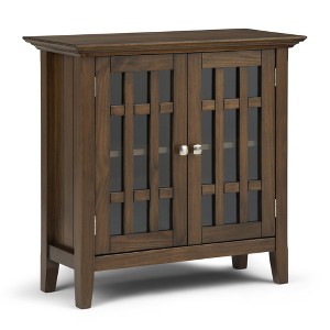 Storage Cabinet with 2 Tempered Glass Doors and 2 Adjustable Shelves ...