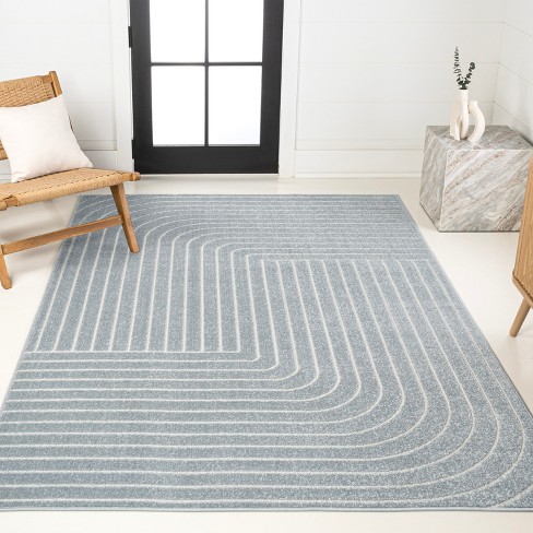 Jonathan Y Odense High-low Minimalist Angle Geometric Light Blue/cream ...