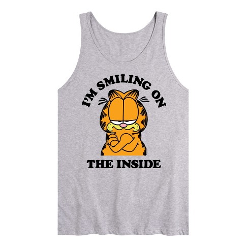 Men's - Garfield - Smiling On The Inside Graphic Tank Top : Target