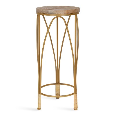 Solid Wood 24 " X Sided Plant Stand Washed Gray Taupe - International ...